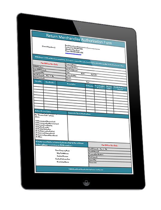 FREE Download: Return Merchandise Authorization (RMA) Form Excel Template